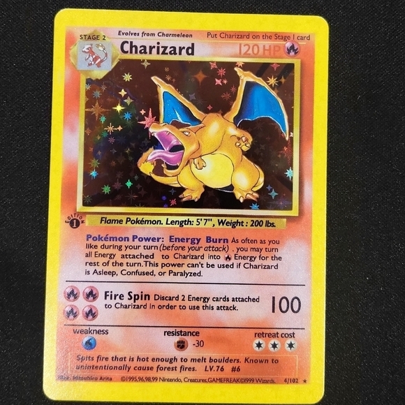 Pokemon | Toys | Charizard Base Set St Edition 110 Reprinted | Poshmark